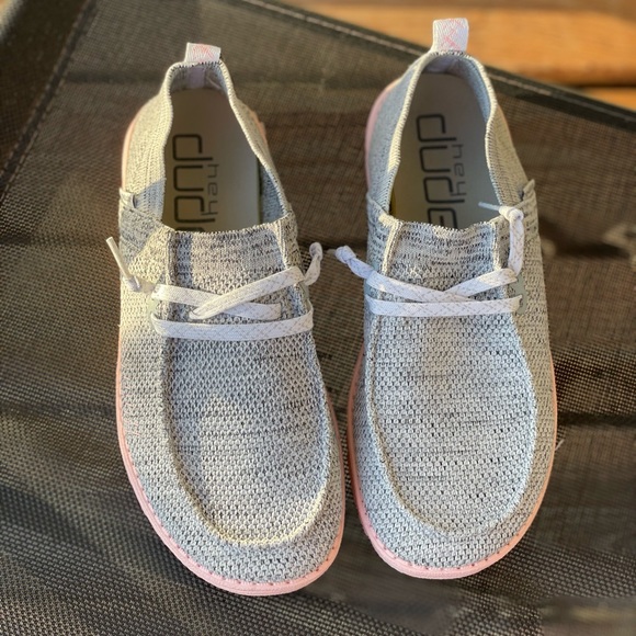 Hey Dude | Shoes | Womens Hey Dude Wendy Gray With Pink Soles Only Worn ...